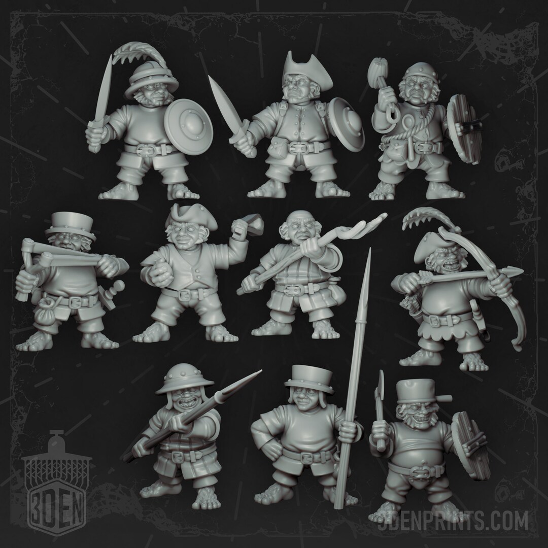 Sword for Hire Set Part 10 Halflings by Vae Victis Miniatures 28mm or ...