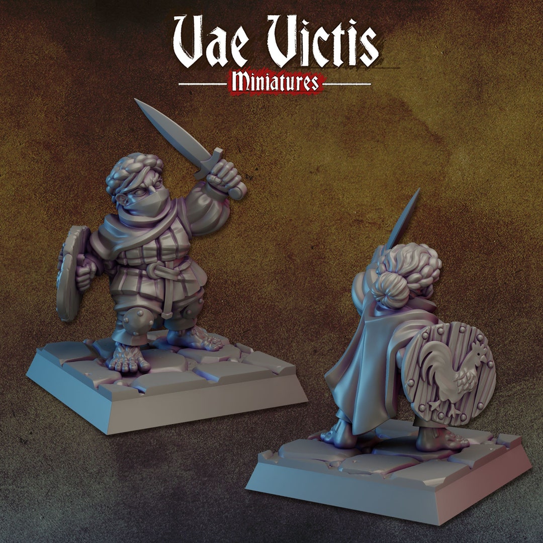 Halfling Knight by Vae Victis Miniatures 28mm or 32mm Scale Fantasy ...