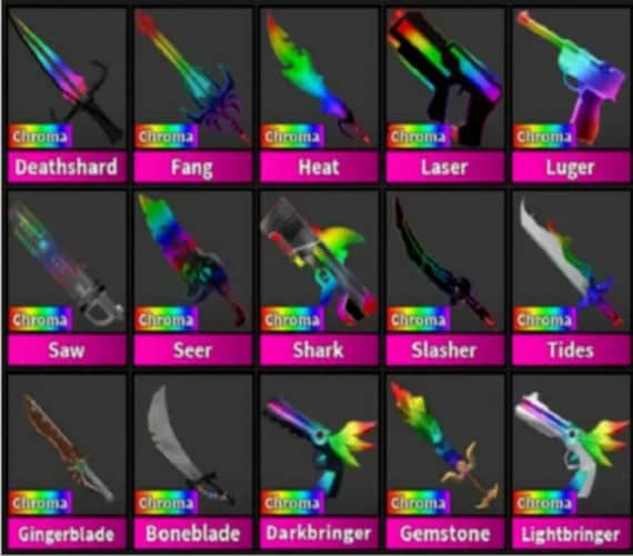 Murder Mystery 2 Chroma Bundle MM2 - Etsy
