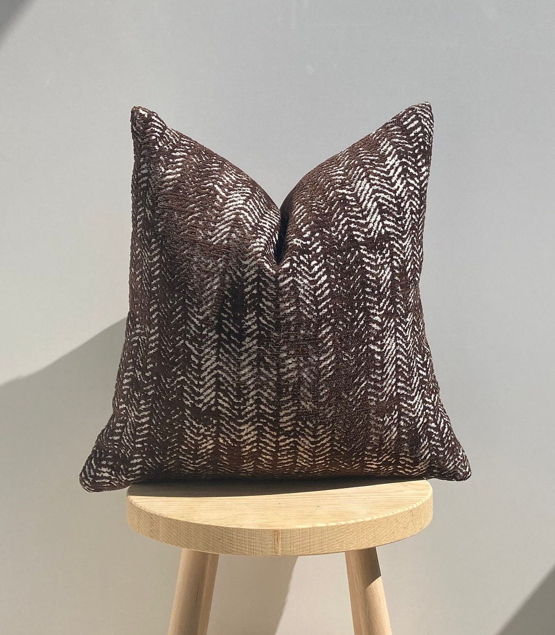 Brown Textured Pillow Cover,euro Sham,decorative Pillowcase,fall Decor ...
