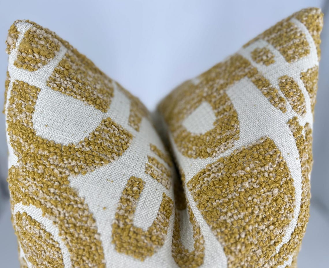 Modern Textured Mustard Throw Pillowcase,fall Decor,abstract Tufted ...