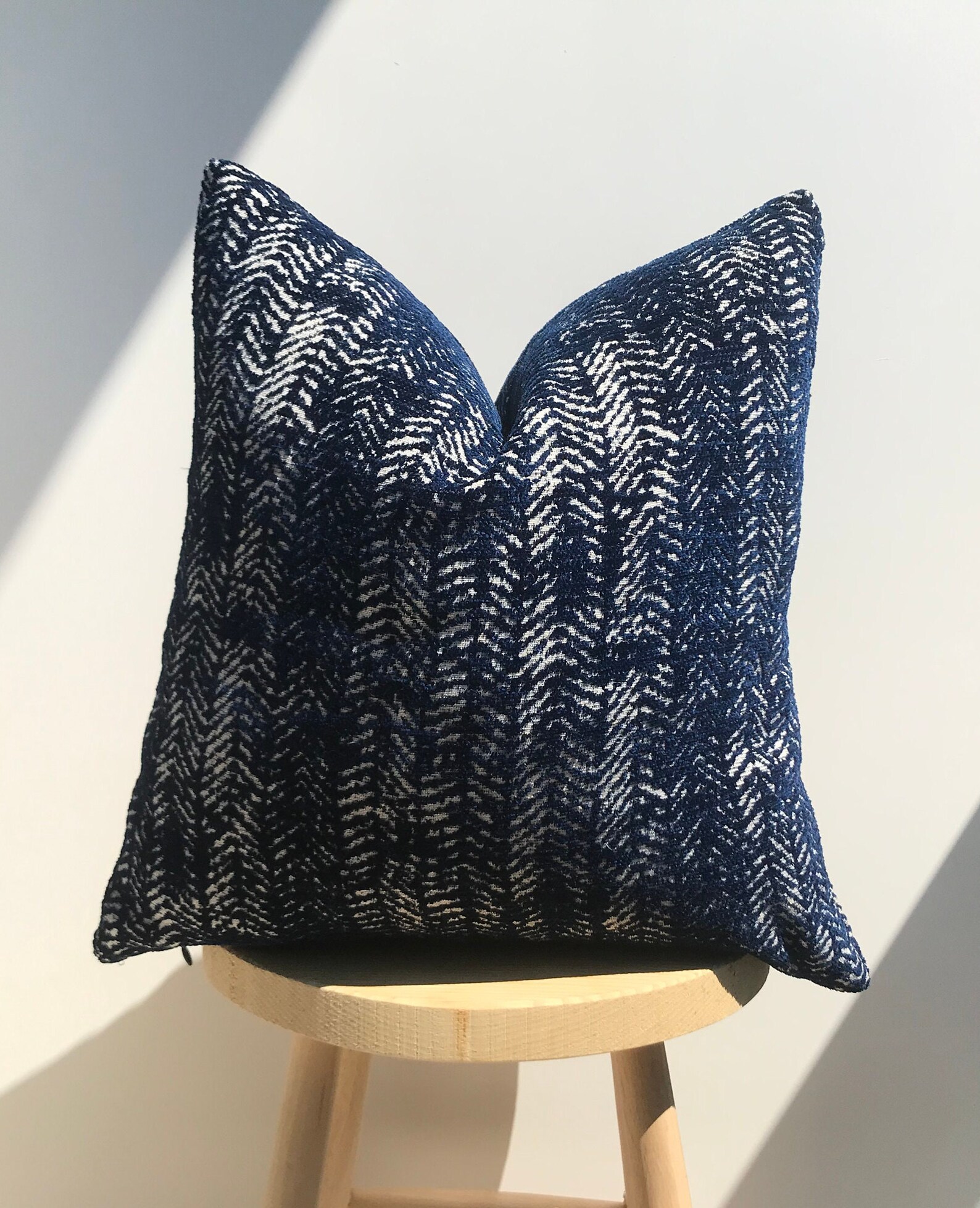 Navy Blue Textured Woven Pillow Cover, Euro Sham, 20x20 - Etsy