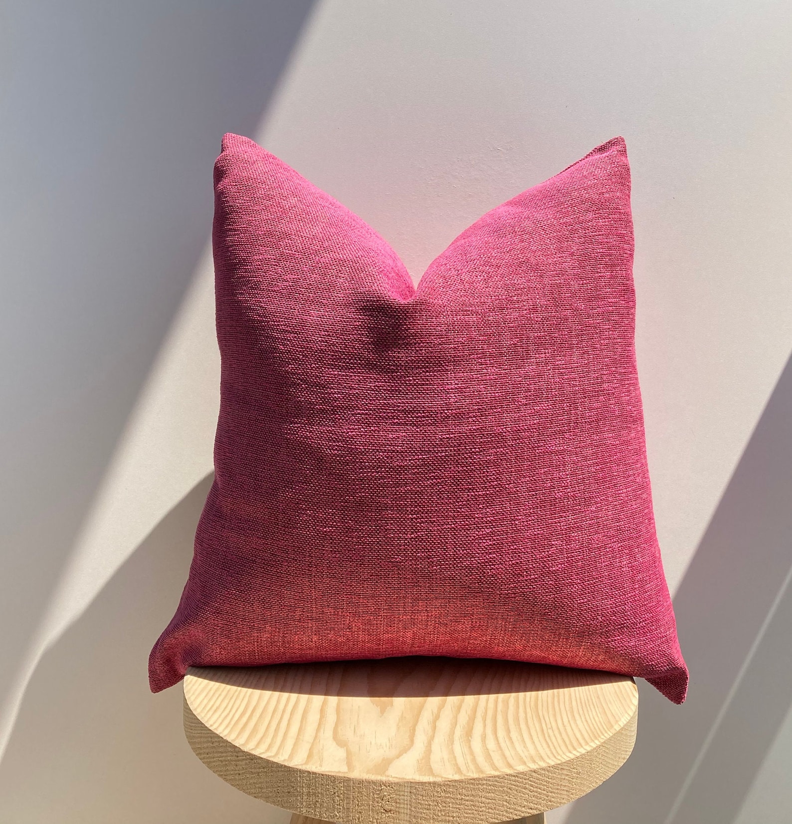 Magenta Luxury Linen Pillow Cover,hot Pink Thick Linen Soft Pillow,fall ...