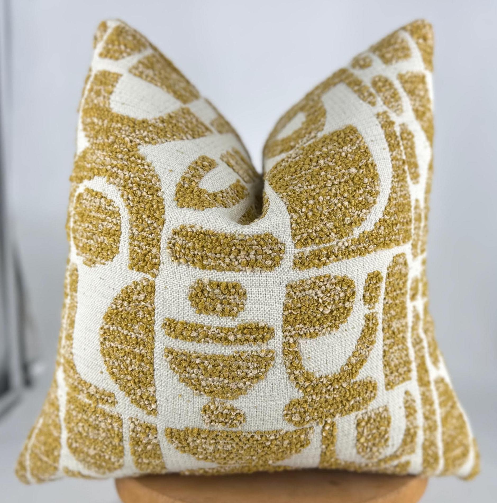 Modern Textured Mustard Throw Pillowcase,fall Decor,abstract Tufted ...