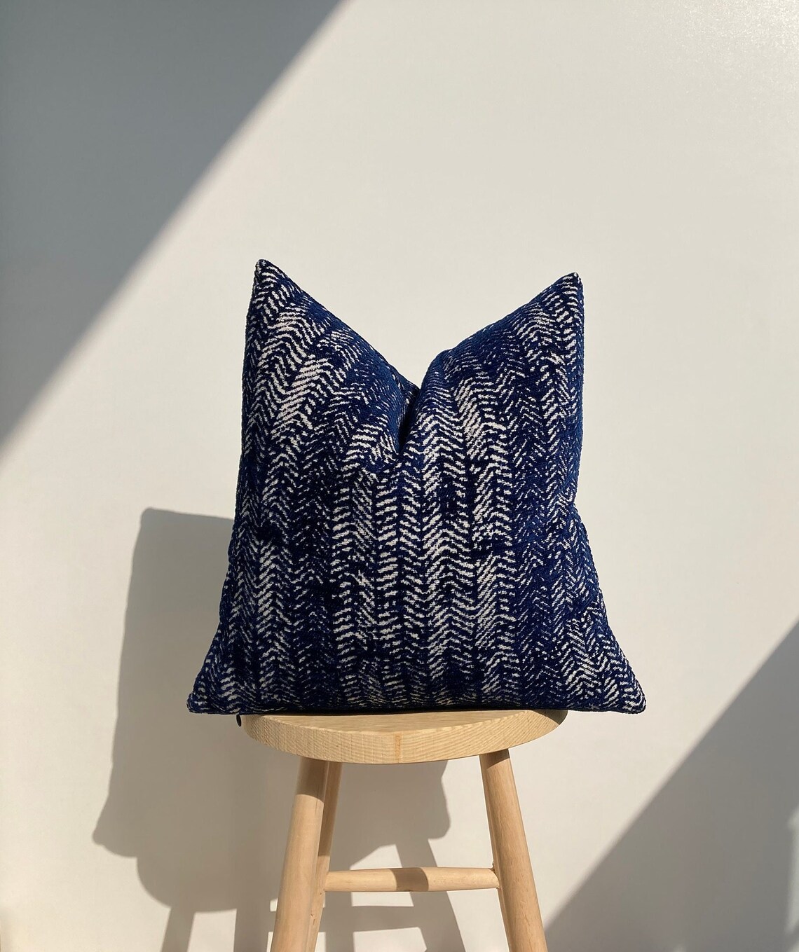 Navy Blue Textured Woven Pillow Cover, Euro Sham, 20x20 - Etsy