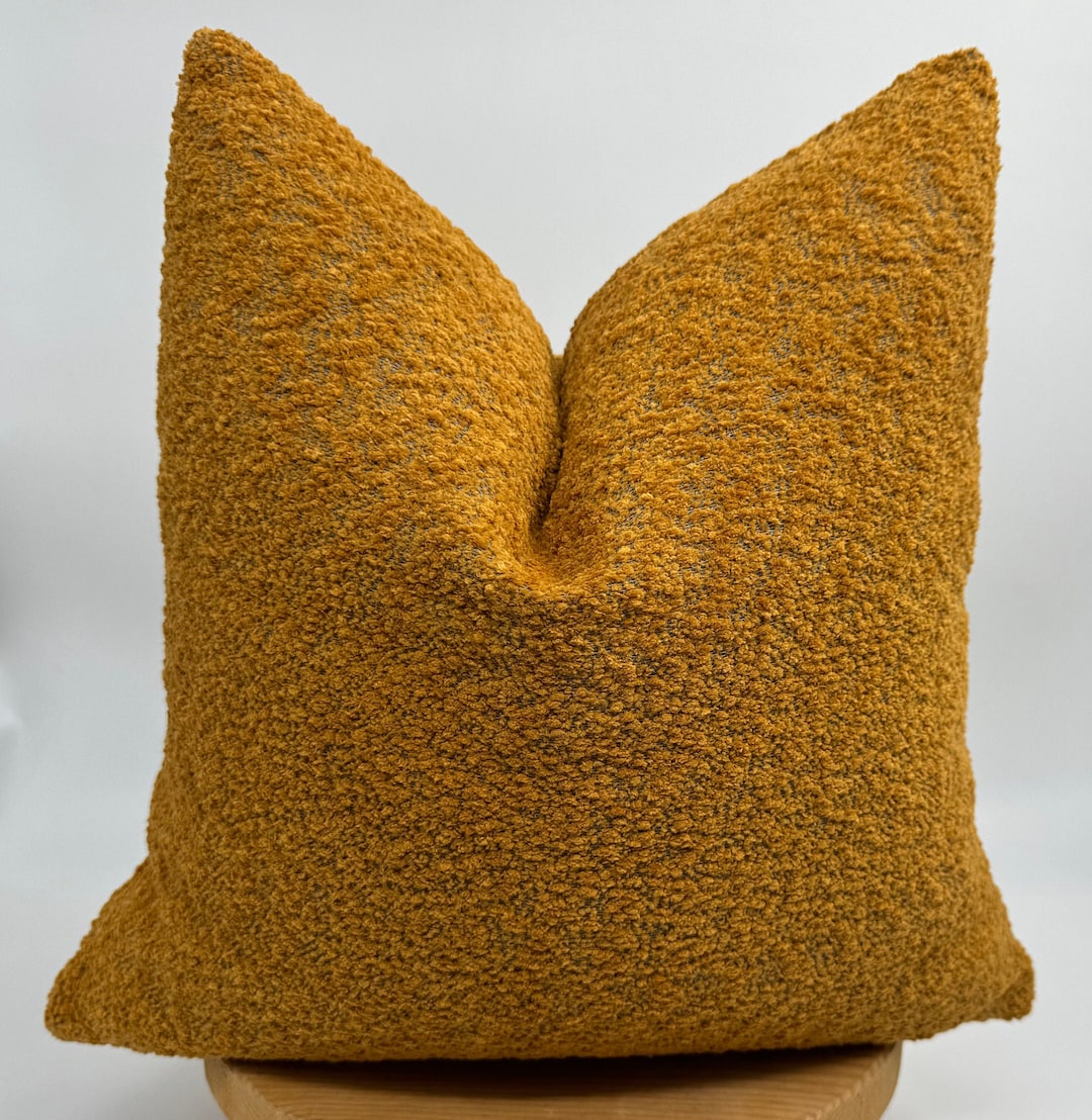 Orange Luxury Boucle Pillowcase,orange Wool Cushion Cover,boho Boucle ...