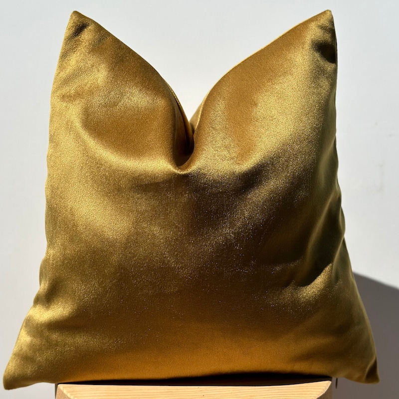 Mustard Velvet Pillow - Etsy