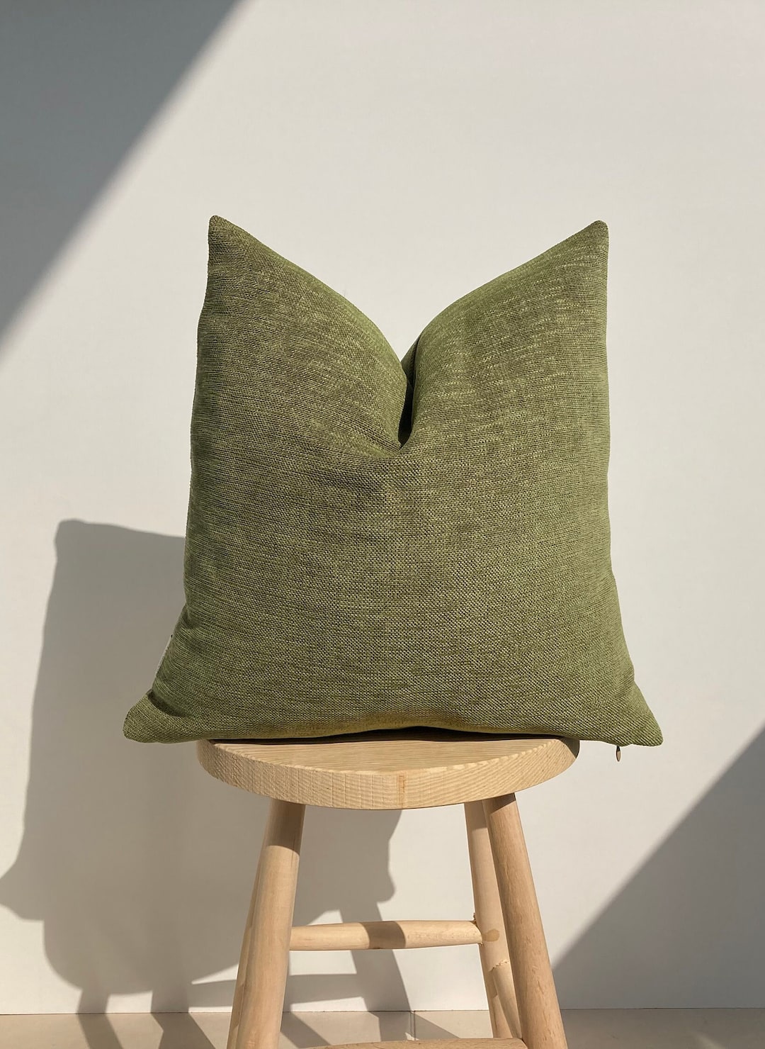 Green Pillow Cover,grass Green Soft Pillow,thick Textured Cushion Cover ...