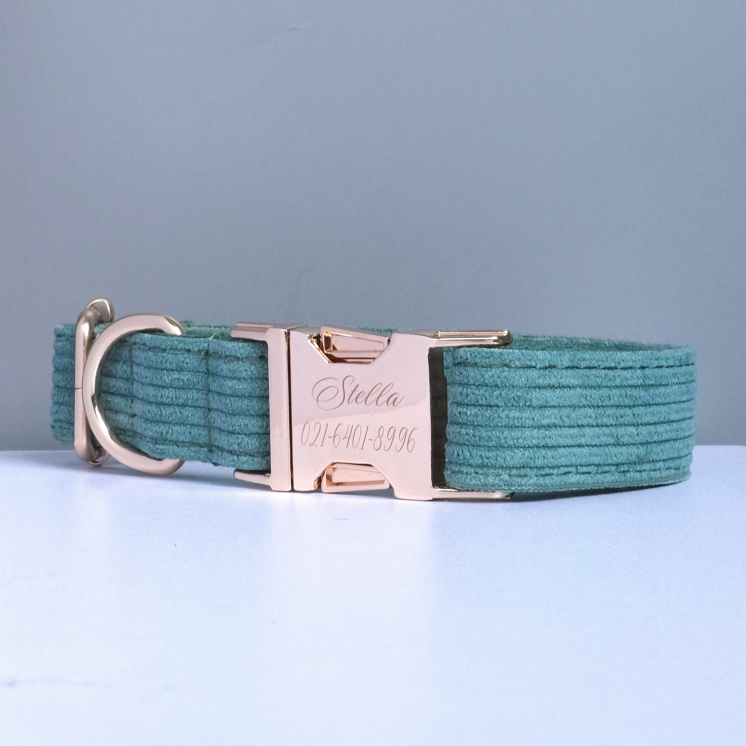 Dog ID Tag Collar Luxury Fabric Dog Collar Personalized - Etsy