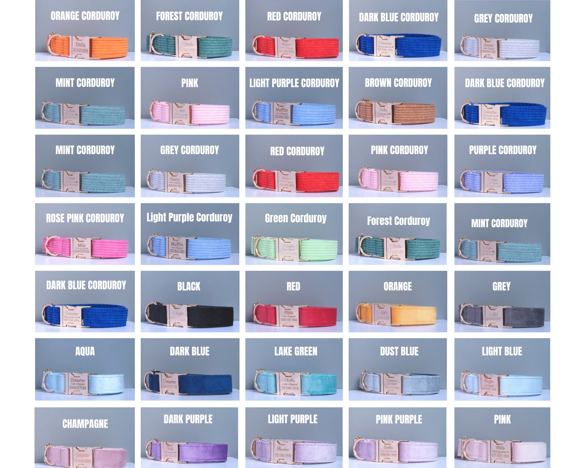 Dog ID Tag Collar Luxury Fabric Dog Collar Personalized - Etsy