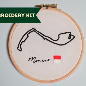 Beginner's Embroidery Kit Monaco F1 GP Race Track Outline - Etsy