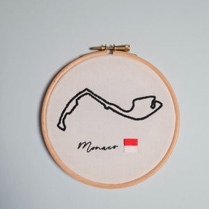 Beginner's Embroidery Kit Monaco F1 GP Race Track Outline - Etsy