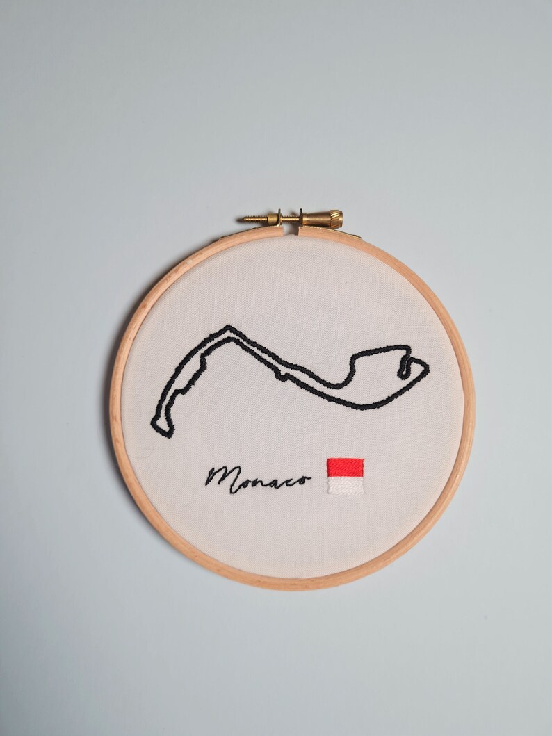 Beginner's Embroidery Kit Monaco F1 GP Race Track Outline - Etsy