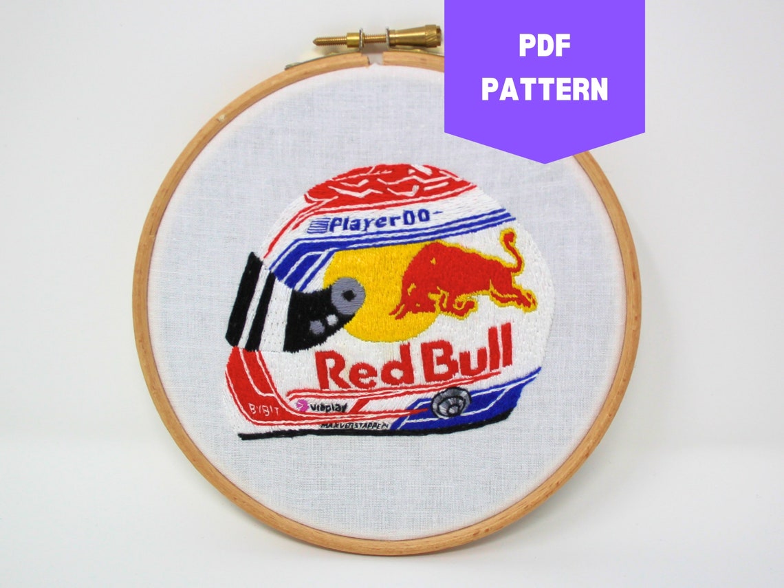 PDF PATTERN ONLY Max Verstappen 2023 Formula One Helmet Embroidery - Etsy
