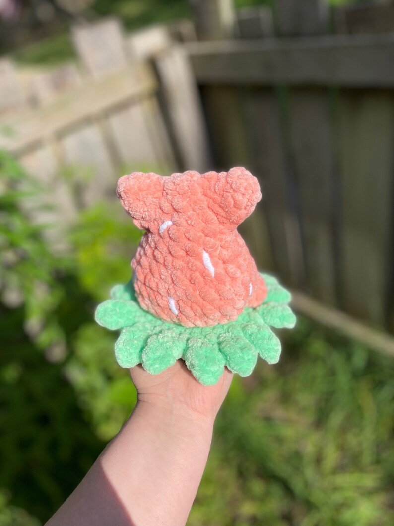 Handmade Cute Crochet Strawberry Frog / Cute, Good Gift for Frog Lovers ...