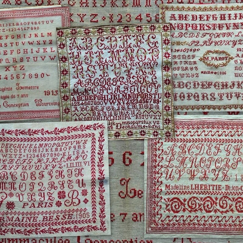 Red Sampler - Etsy
