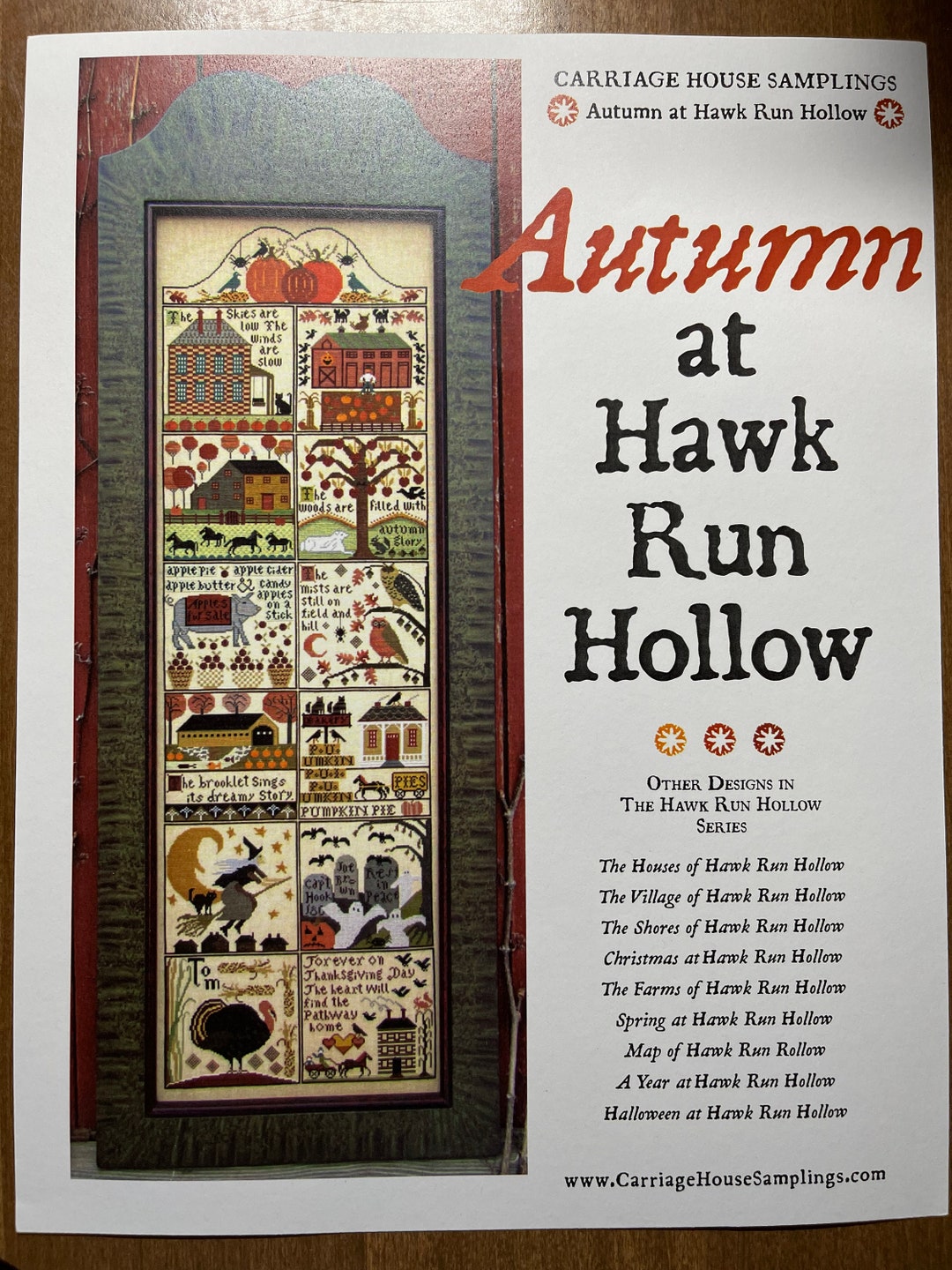 Autumn at Hawk Run Hollow Pattern by Carriage House Samplings - Etsy