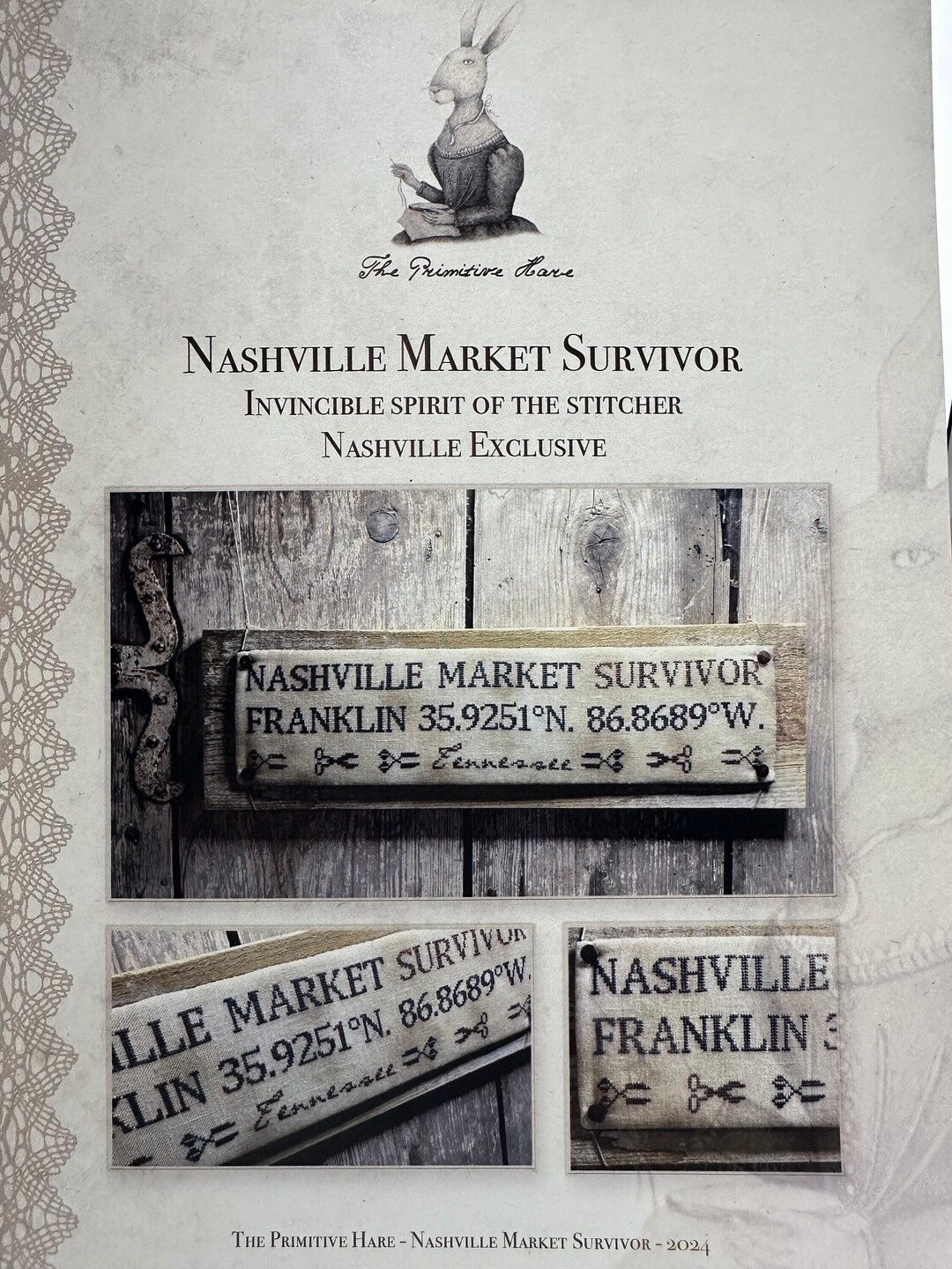 Nashville Market Survivor Pattern by the Primitive Hare - Etsy