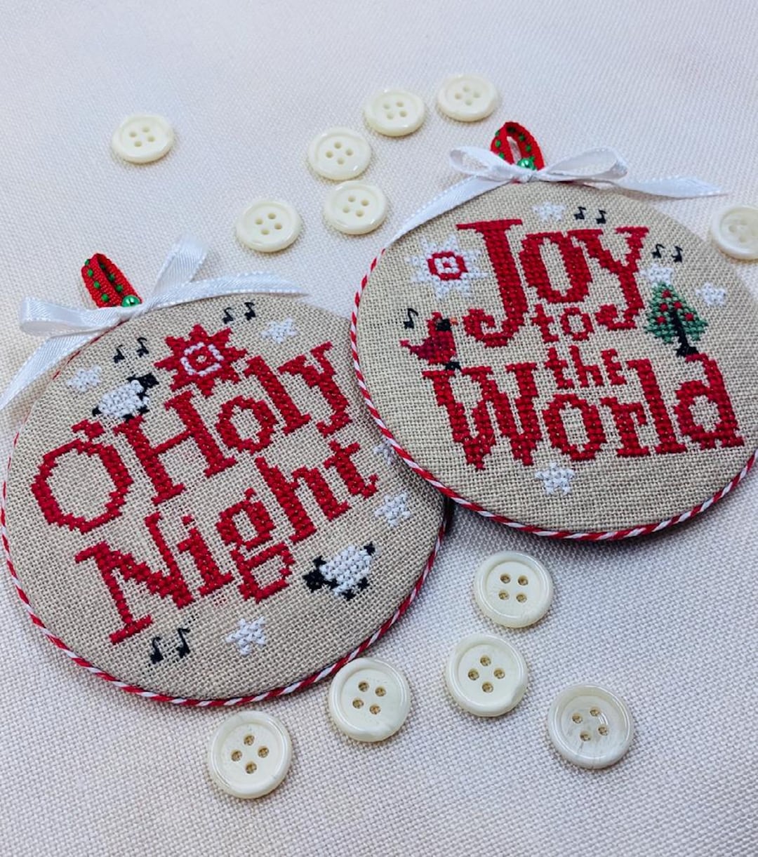 Joyful Christmas Ornaments 2025 Pattern by Stotches by Ethel - Etsy