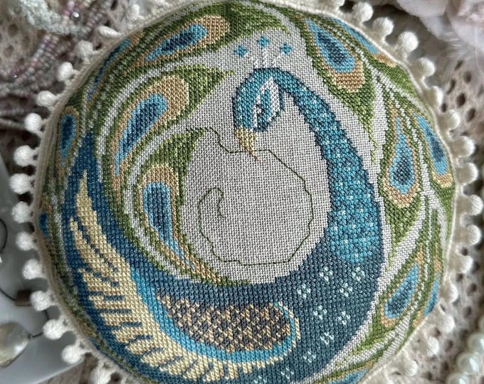 Peacock Pin Cushion Cross Stitch Pattern - Etsy