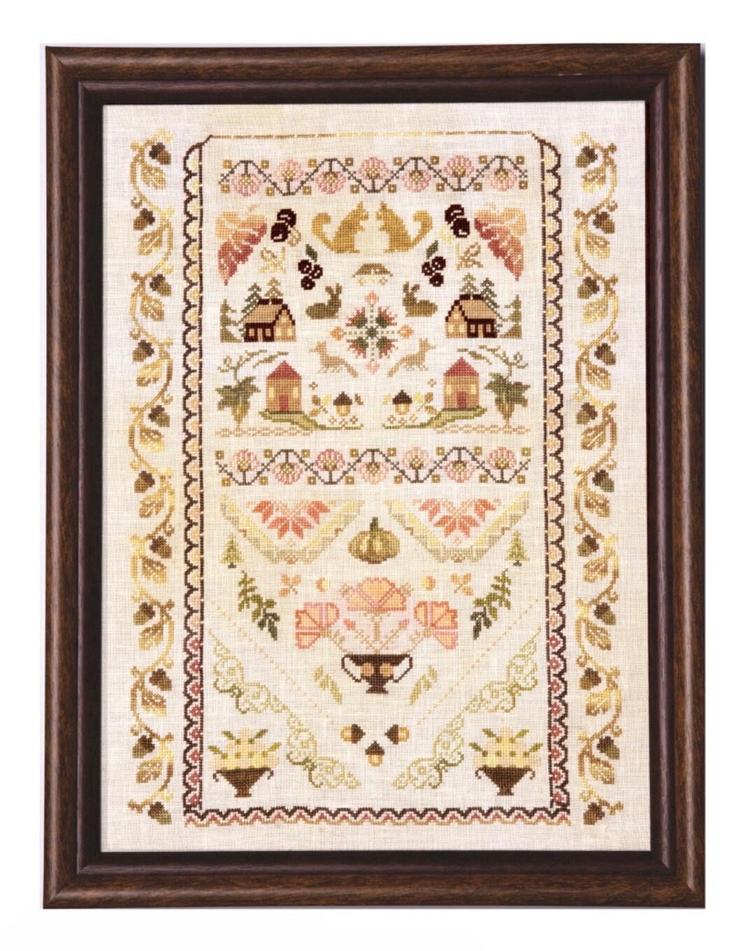 Autumn Band Sampler Pattern by Samplers and Primitives - Etsy