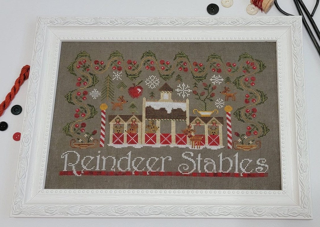 Reindeer Stables Pattern by Quaint Rose Needlearts - Etsy