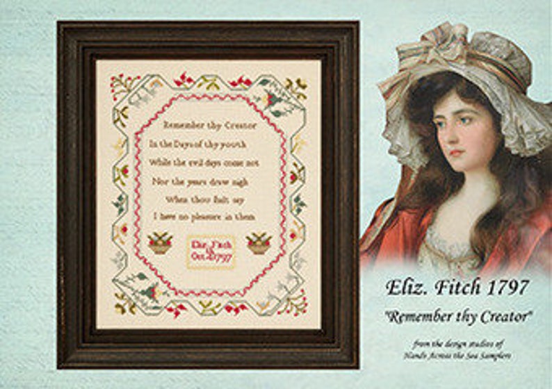 Eliz. Fitch 1797 remember Thy Creator Pattern by Hands - Etsy
