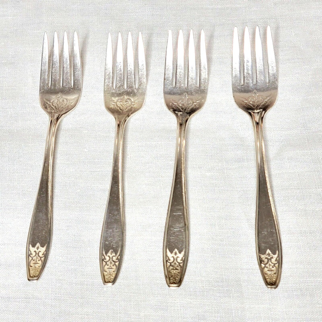 Princess Lady Doris Silver Plate 4 Salad Forks 1929 International ...