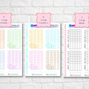 HABIT TRACKER STICKERS Monthly Weekly and Daily Trackers - Etsy