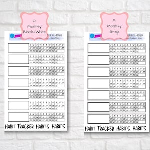 HABIT TRACKER STICKERS Monthly Weekly and Daily Trackers - Etsy