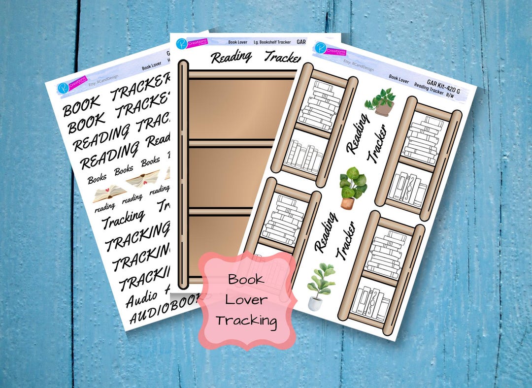 READING TRACKER STICKERS Color in Bookshelf Sticker Books I've Read ...