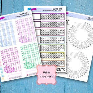 HABIT TRACKER STICKERS Monthly Weekly and Daily Trackers - Etsy