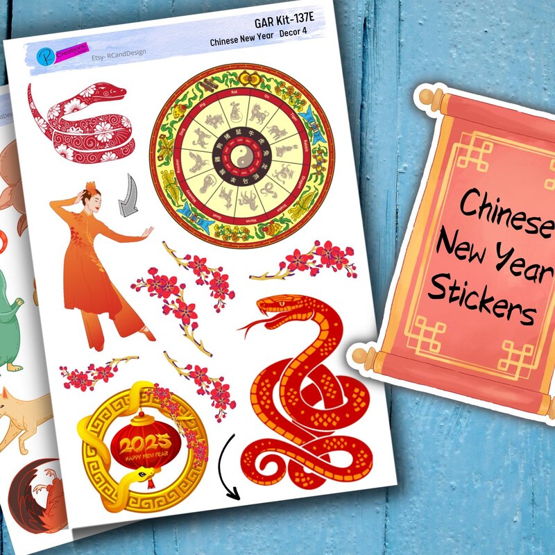 Chinese Stickers - Etsy