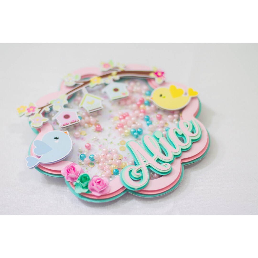 Birds Girls DIY Project Cake Topper Shaker SVG DIGITAL File for Cricut ...