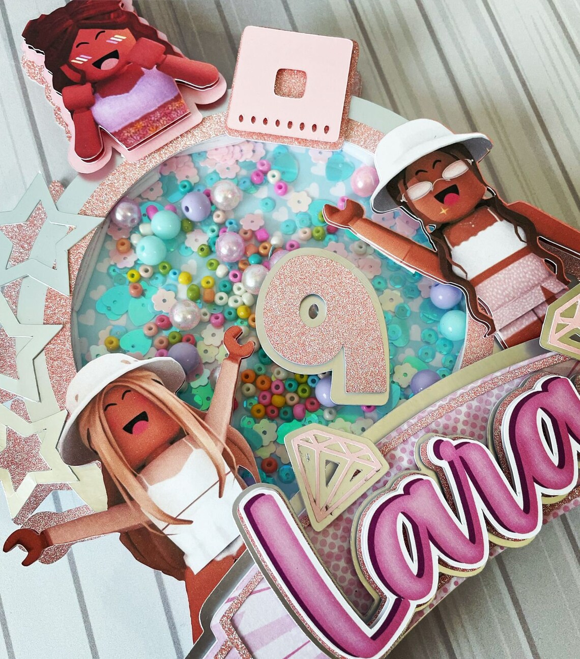 DIY Roblox chicas shaker cake topper SVG DIGITAL archivo para - Etsy México