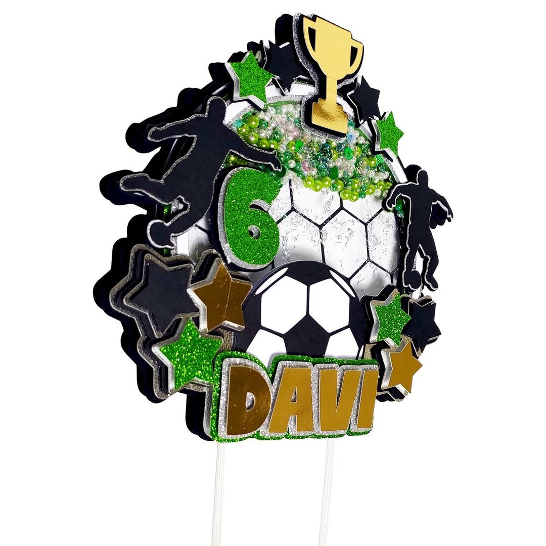 Soccer Cake Topper SVG DIGITAL File for Cricut or Silhouette Machine - Etsy