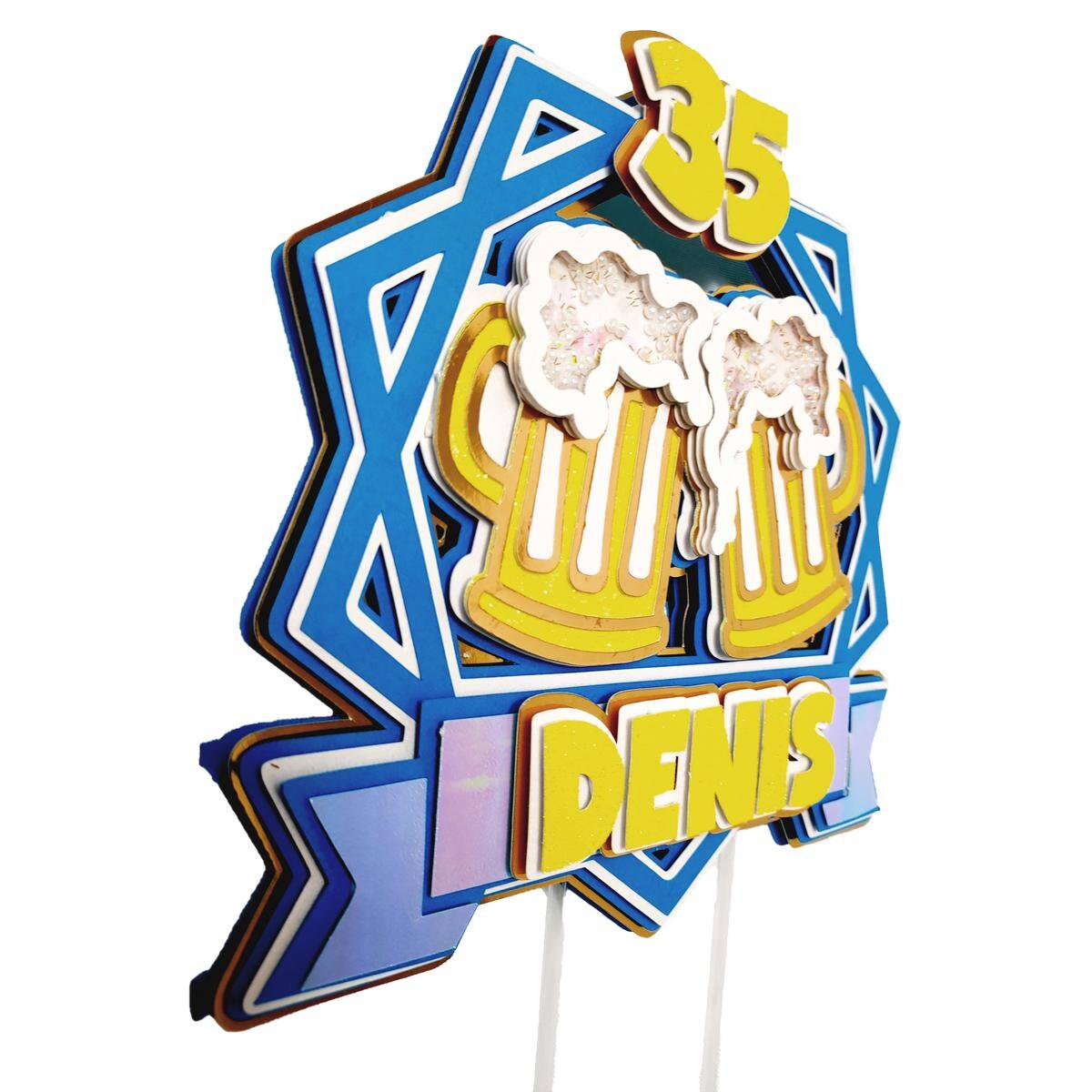 DIY Beer Cake Topper SVG File DIGITAL - Etsy