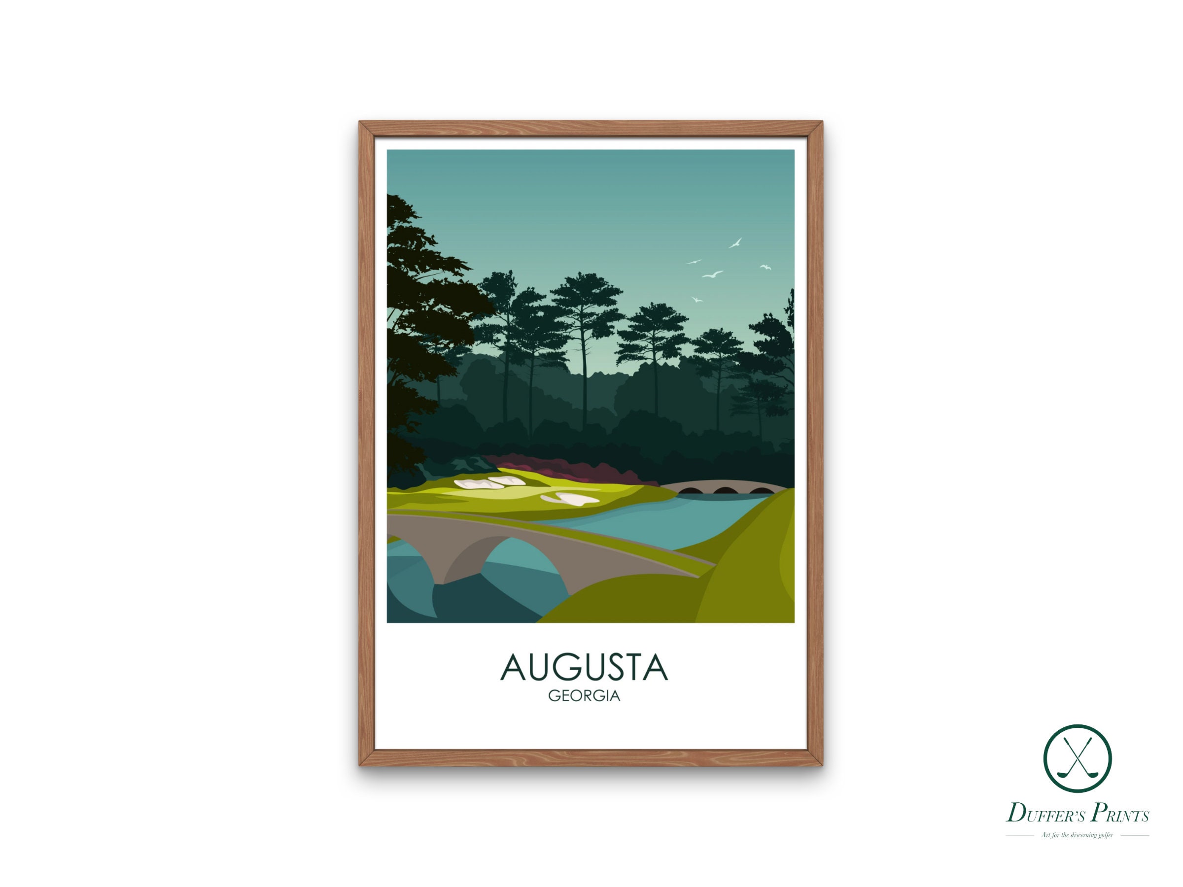 Augusta Golf Poster Augusta Georgia Minimalist Retro - Etsy