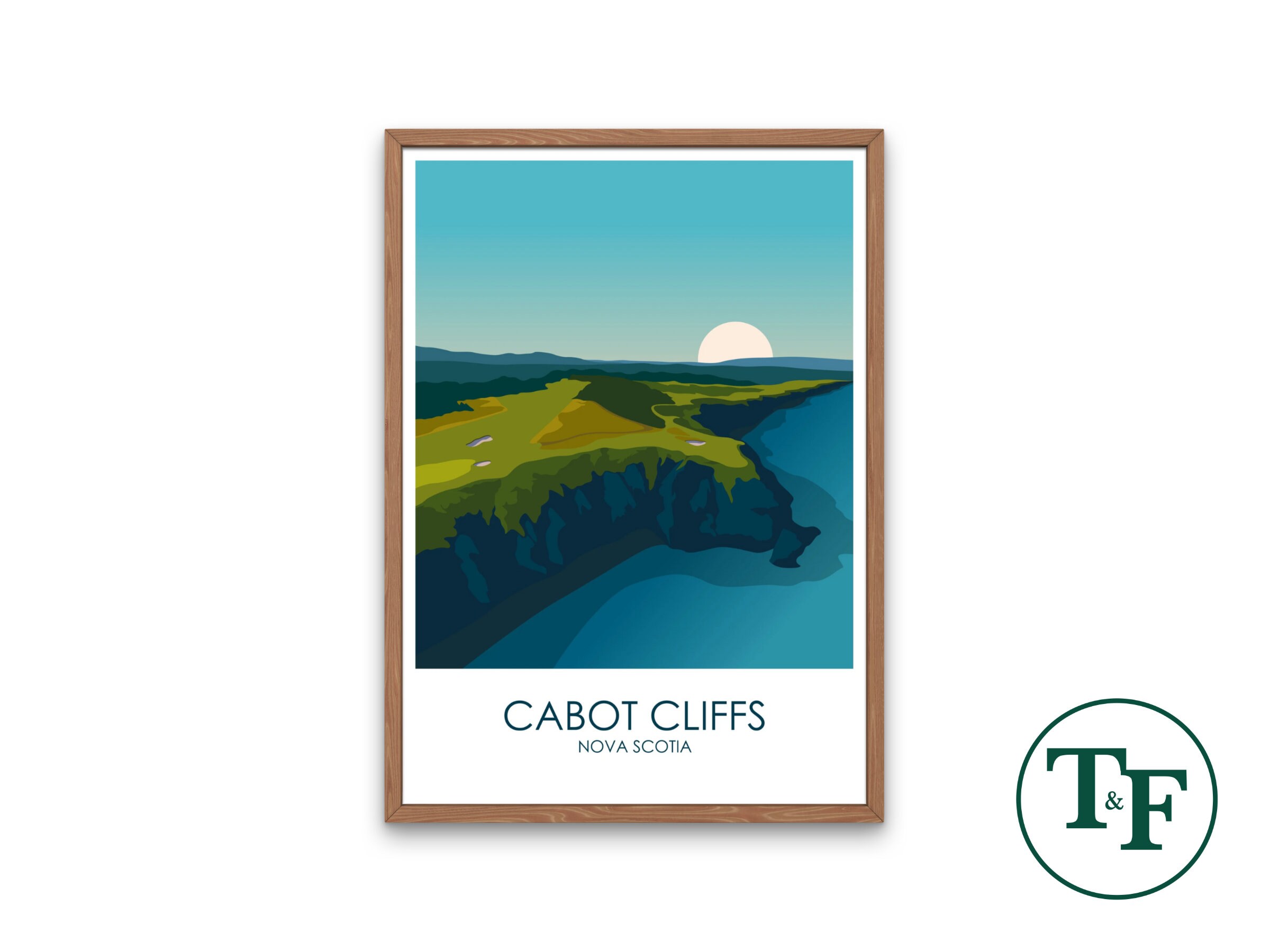 Cabot Cliffs Golf Poster Nova Scotia, Canada Minimalist Retro Golf ...