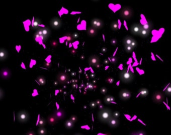 Pink Exploding Hearts Stream Alert - Cute Animated Overlay W ...