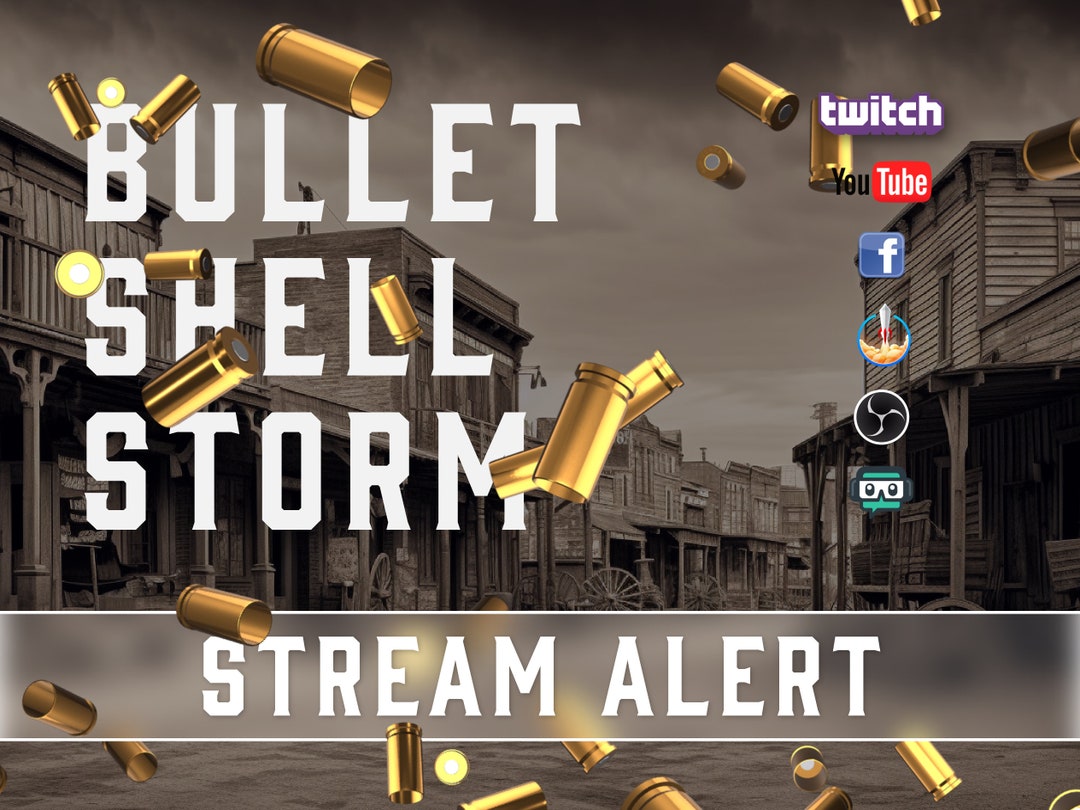 Bullet Shell Drop Stream Alert Full Screen Animated Ammo - Etsy