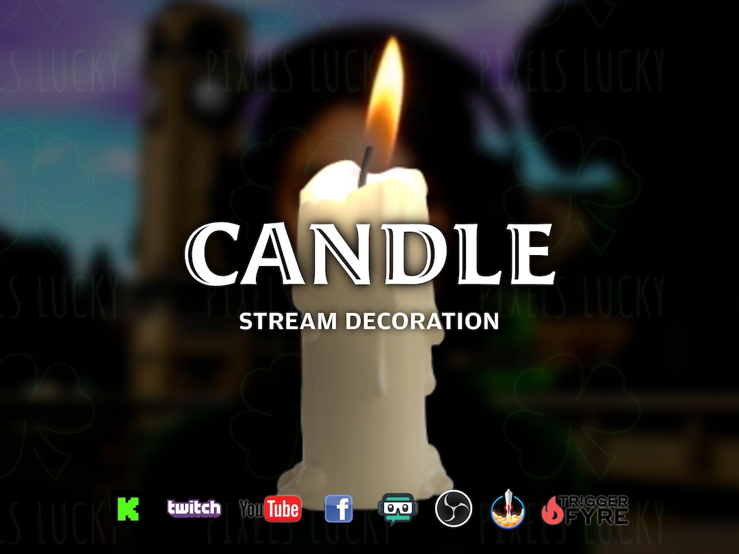 Candle Stream Decoration - Animated Asset - Realistic Flickering Fire ...