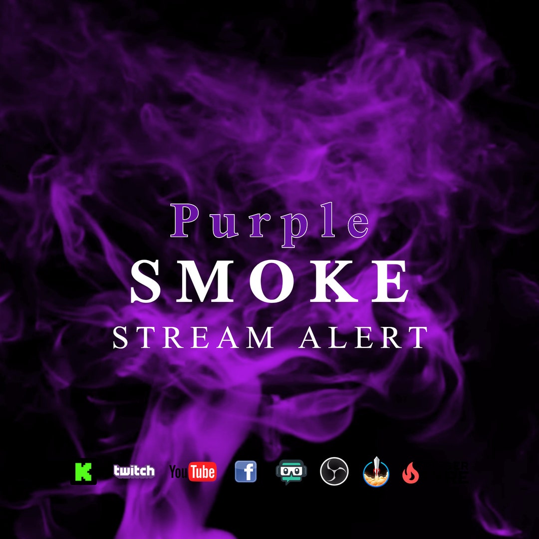 Purple Smoke Stream Alert - Animated Overlay With Transparent ...