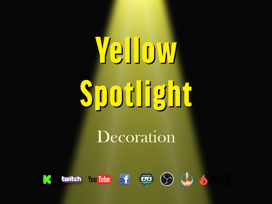 Yellow Spotlight Stream Decoration - Fun Light Effect With Transparent ...