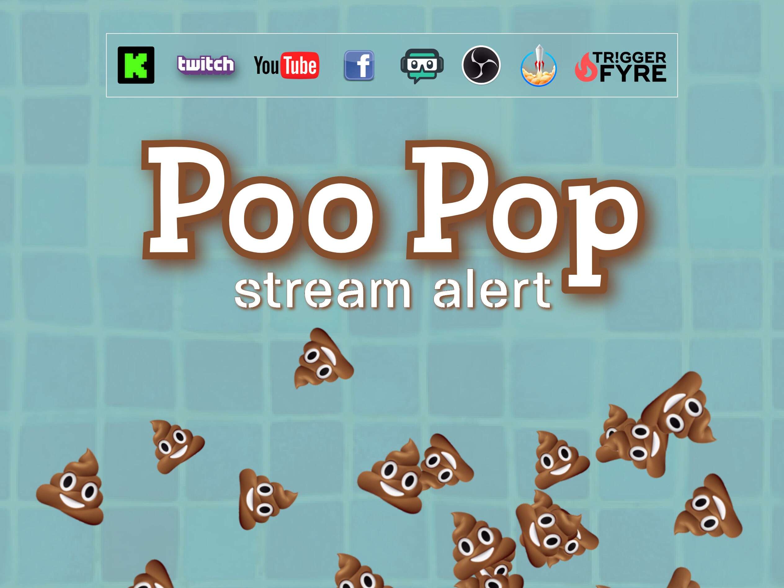 Poo Pop Stream Alert Full Screen Animated Overlay 1920x1080 Transparent ...