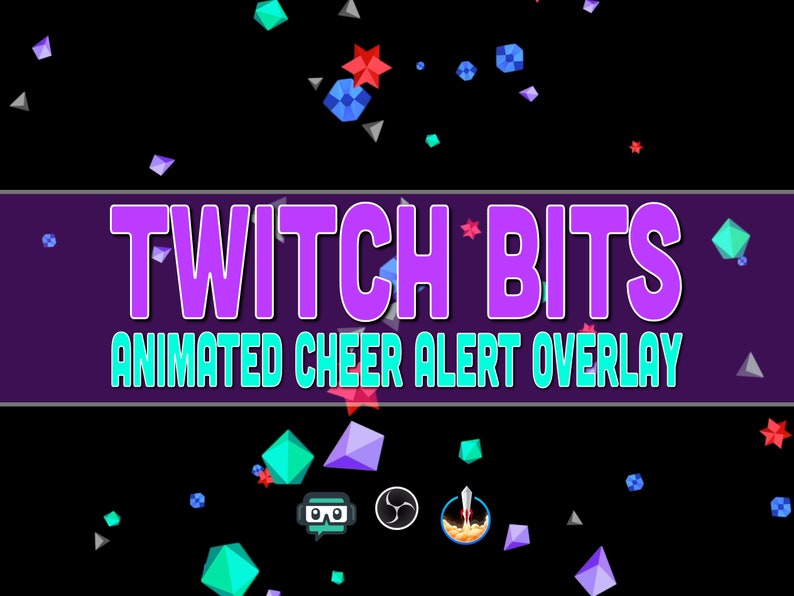 Twitch Cheer Alert Overlay Animated Bits Raining Down Transparent and ...
