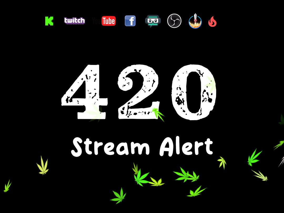 Floating Weed Animated Overlay - Cannabis Stream Alert - 1920x1080 Full ...