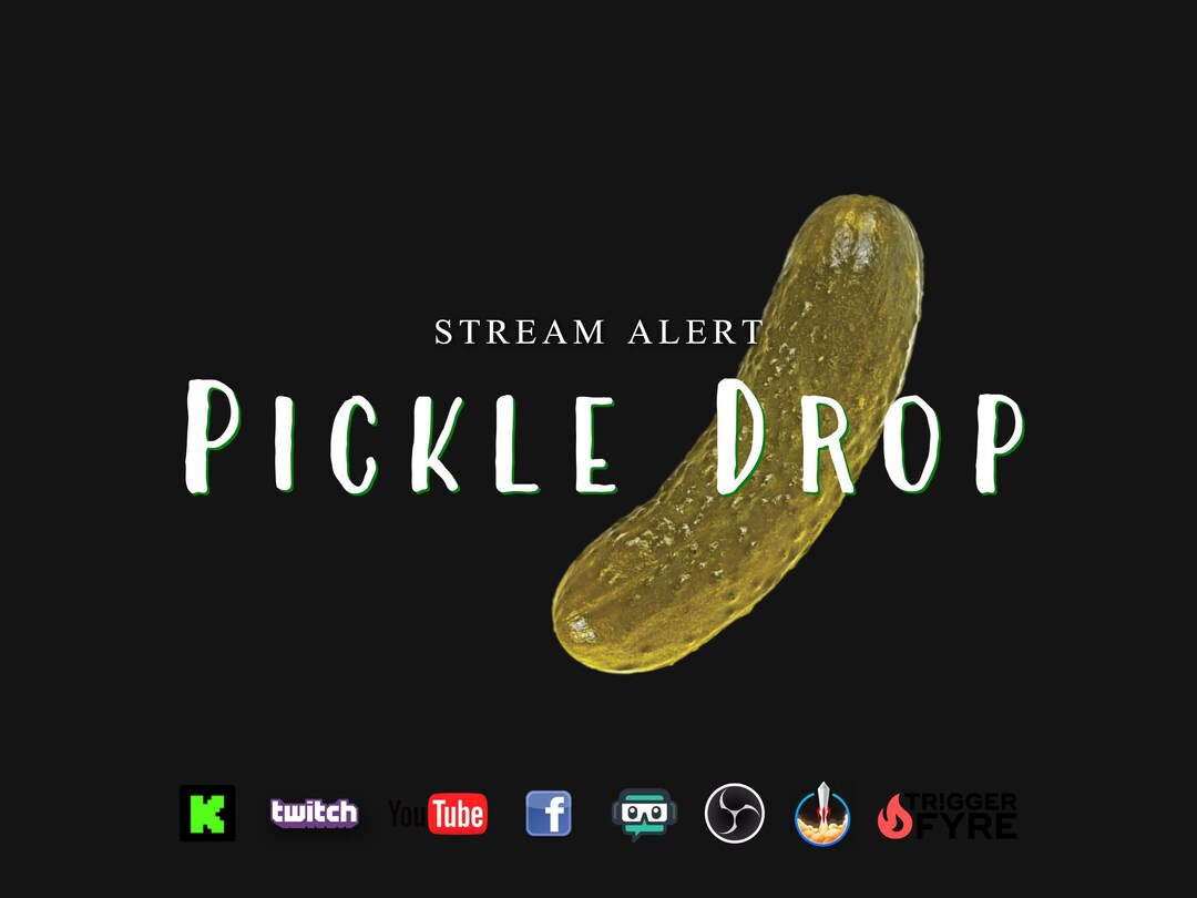Pickle Drop Stream Alert - Full Screen Animated Effect With Transparent ...