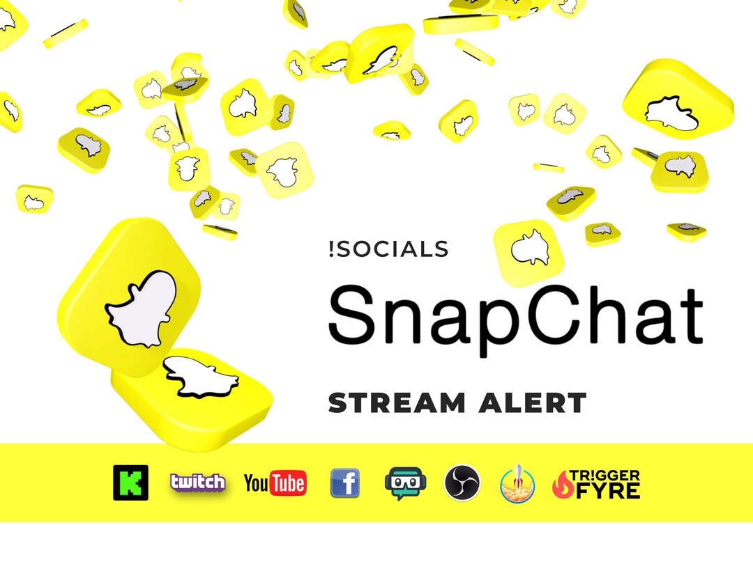 Snapchat Logo Stream Alert socials Full Screen Animation W/ Transparent ...