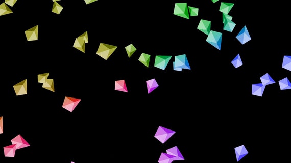 Rainbow Raining Bits Alert Transparent Multi-color Bit Rain - Etsy